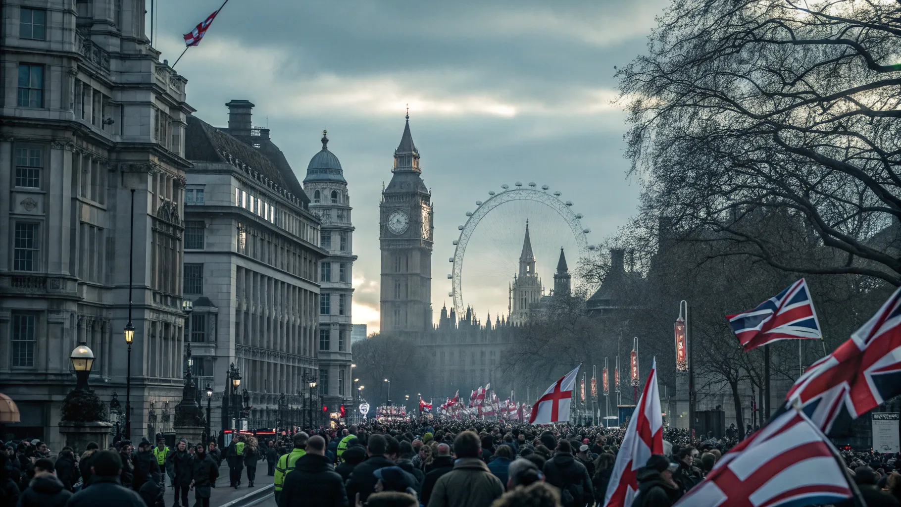 Thousands March in London for Tommy Robinson Anti-Immigration Rally